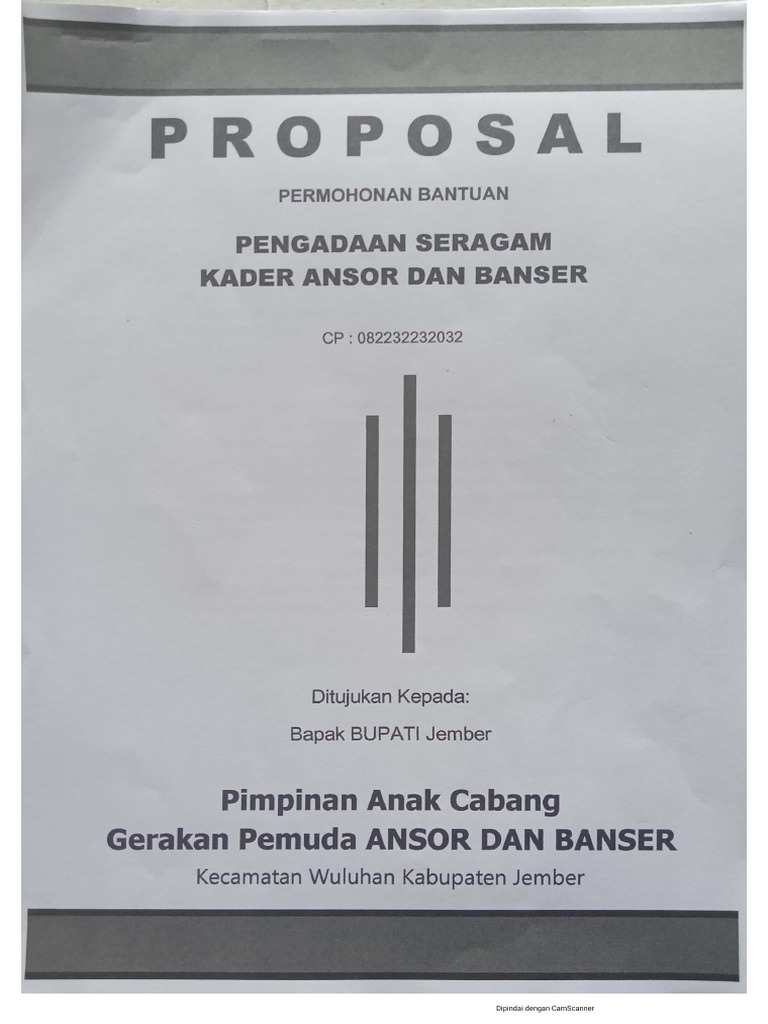 Proposal Seragam Ansor | PDF