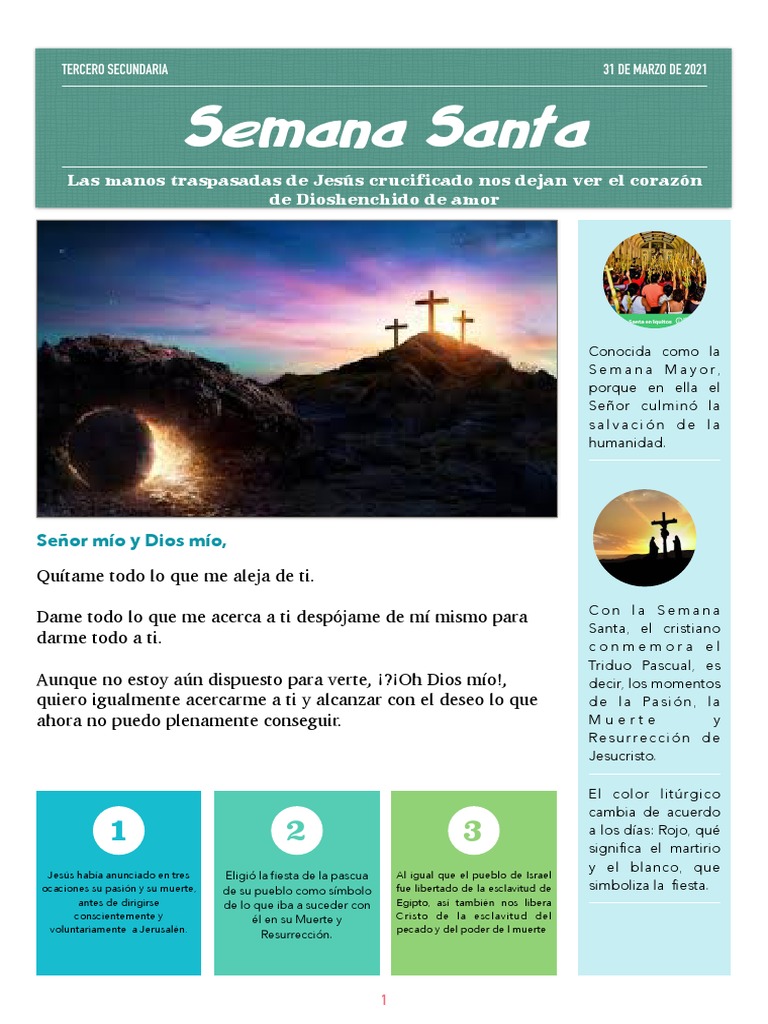 Tema 4 Semana Santa . | PDF | Pascua de Resurrección | La resurrección ...