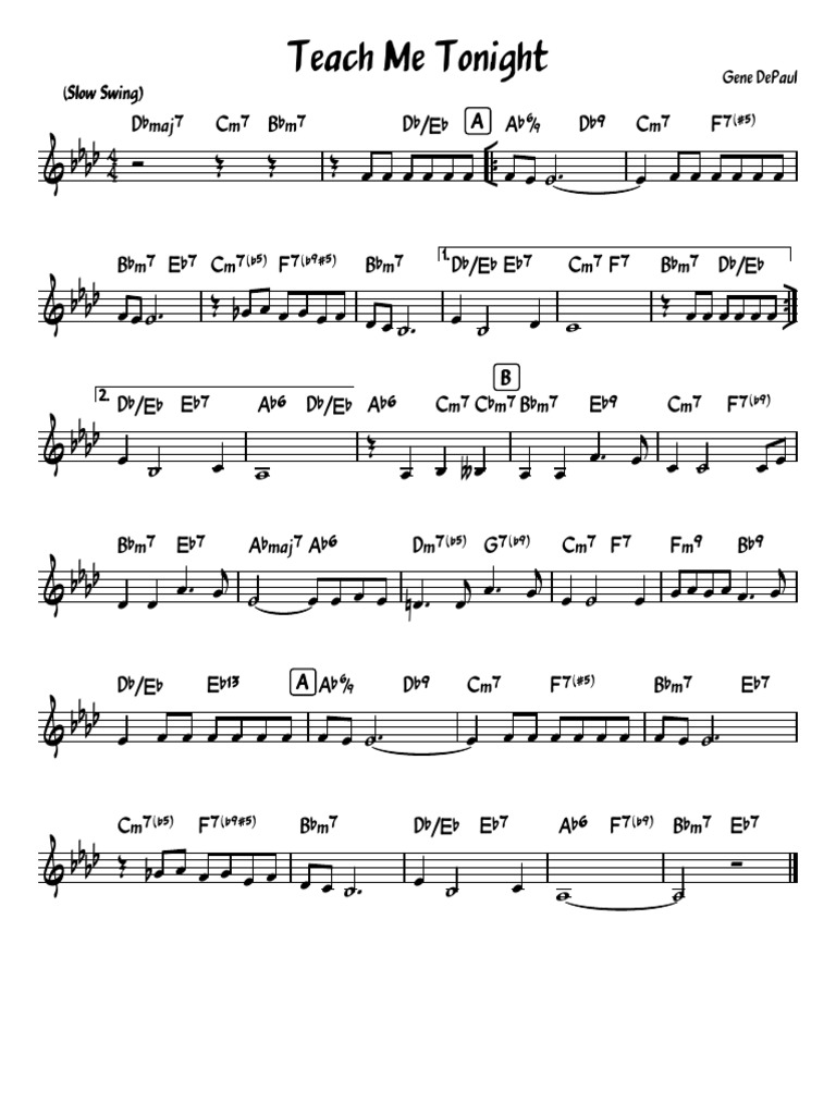 Teach Me Tonight Ab | PDF