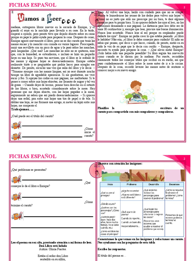 Ficha Español 4 | PDF