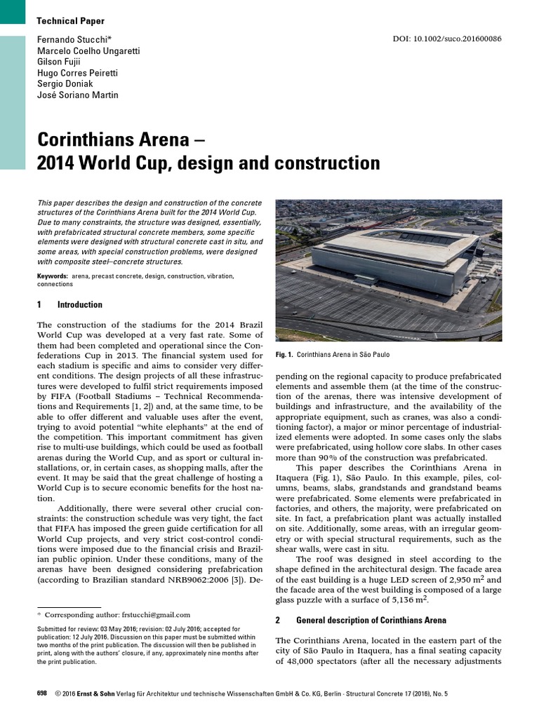 Corinthians Arena - Structural Concrete | PDF | Deep Foundation | Column