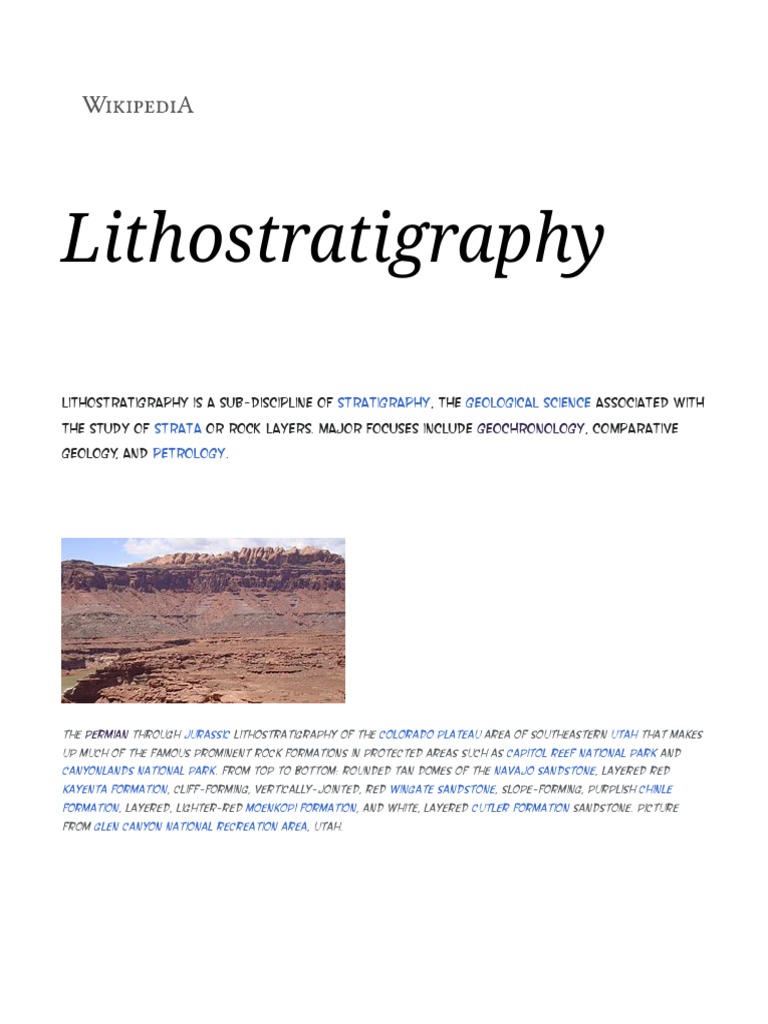 Lithostratigraphy - Wikipedia | PDF | Geology | Earth Sciences