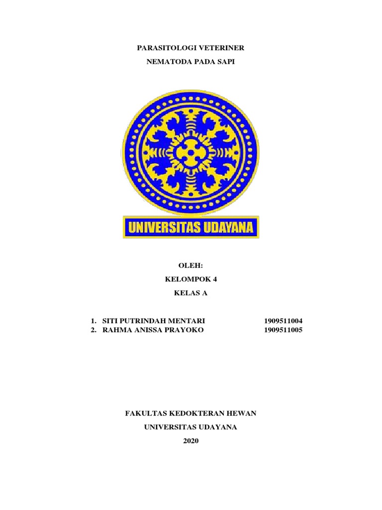 Nematoda Parasit Sapi: Taksonomi & Morfologi | PDF | Kajian Bahasa ...