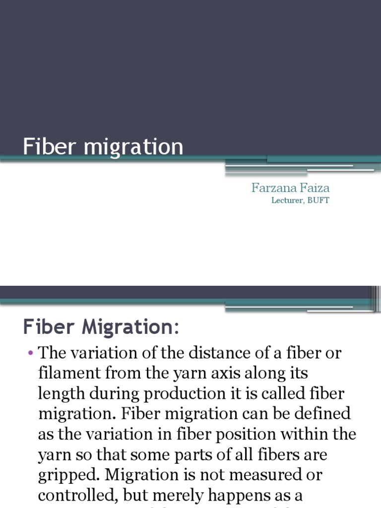 Fiber Migration | PDF | Yarn | Materials Science