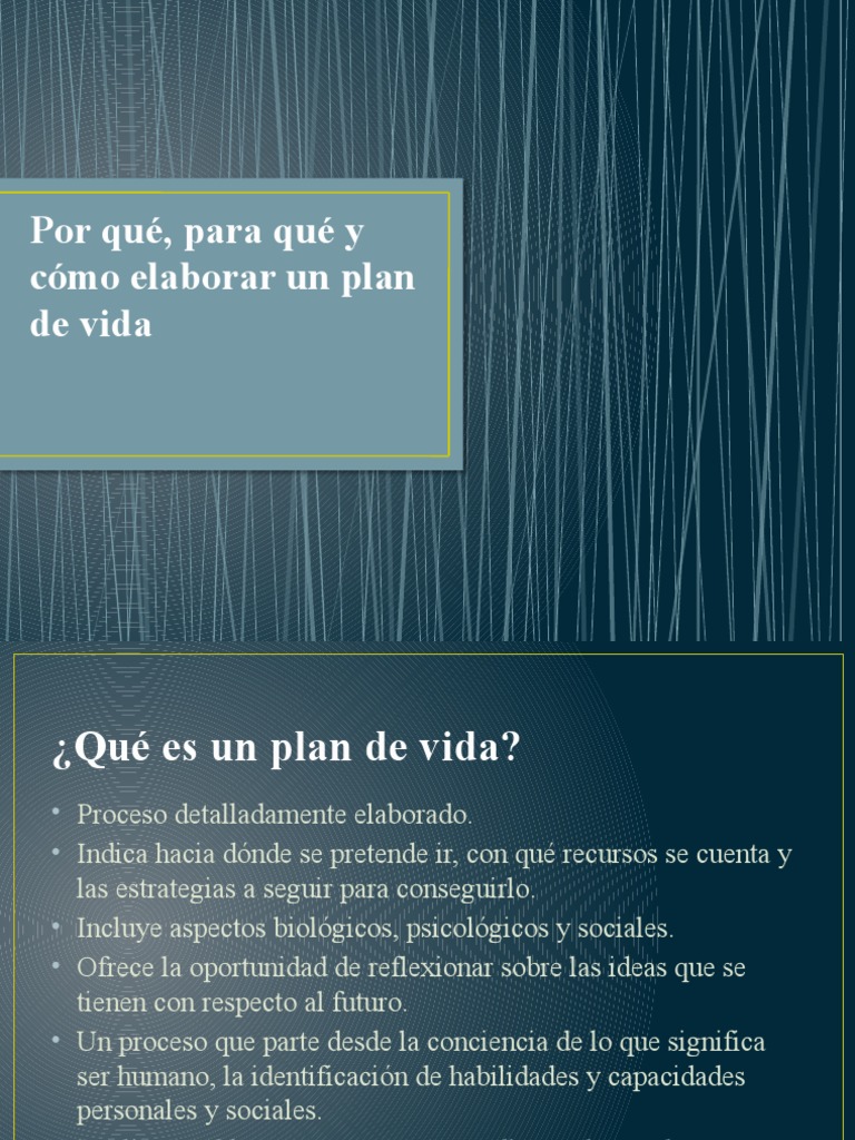 Por Qué, para Qué y Cómo Elaborar Un Plan de Vida | PDF