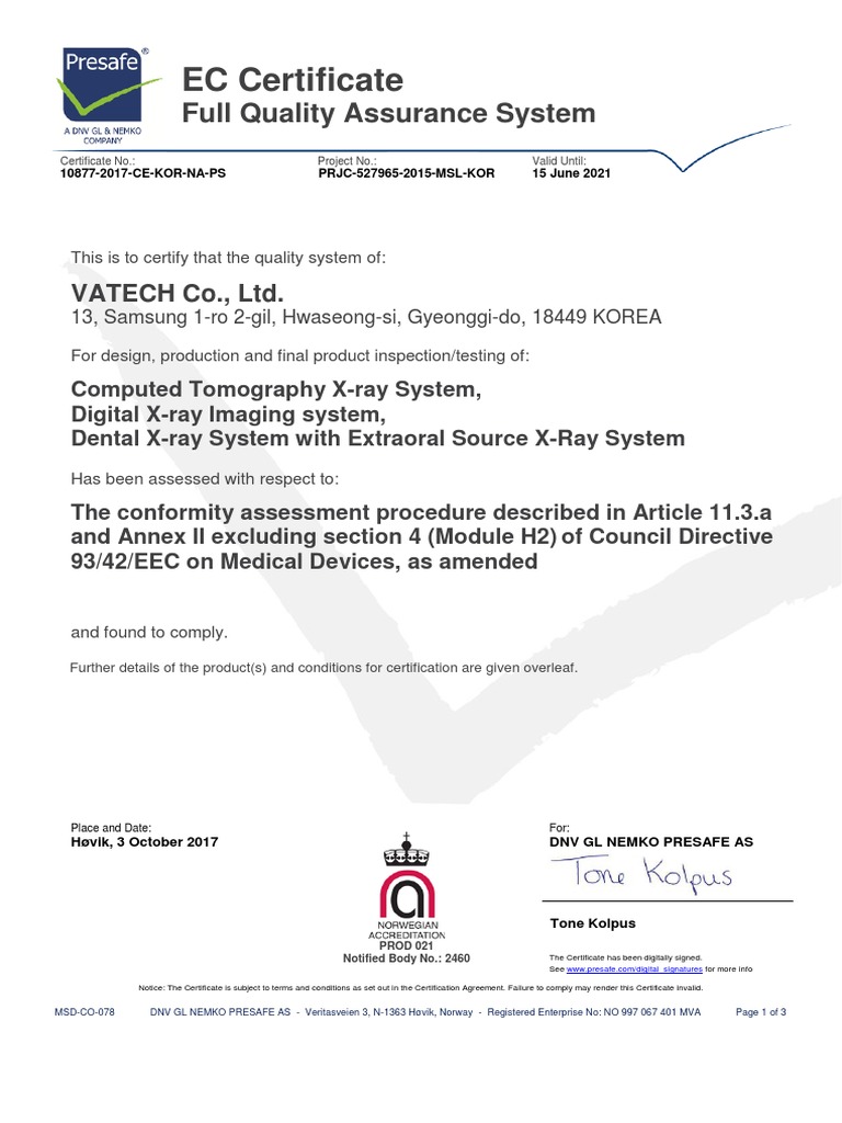 EC Certificate: Full Quality Assurance System | PDF | Justice | Crime ...