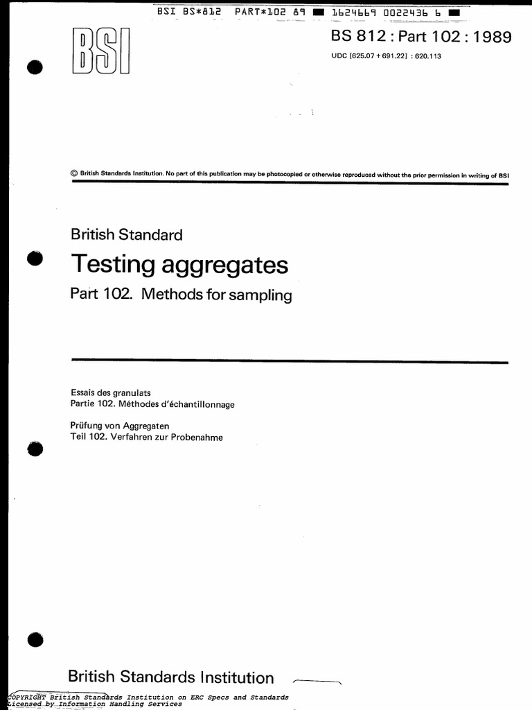 BS 812-102 - 1989 | PDF | Rock (Geology) | Minerals