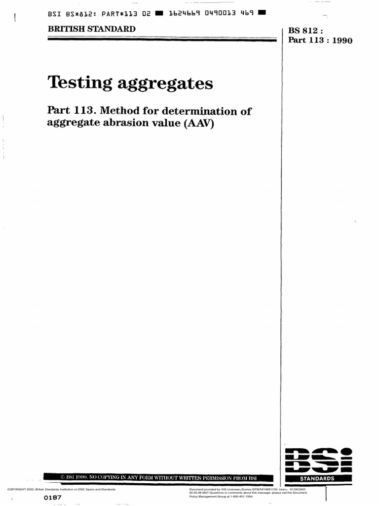 BS 812-113 - 1990 | PDF | Materials