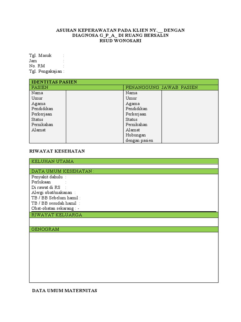 Format Resume Maternitas | PDF