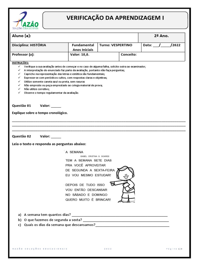 AV2 - História-2° Ano - 1-° Bim | PDF
