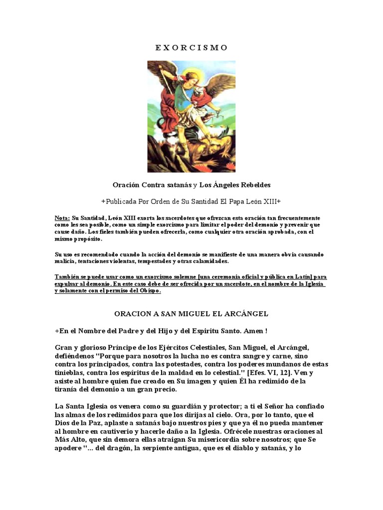 Ritual de EXORCISMO | PDF | Demonios | María, madre de Jesús