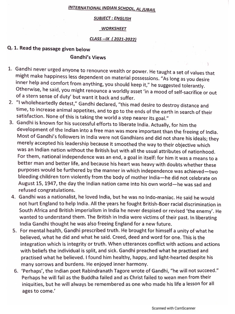 English Portfolio Class 9 | PDF