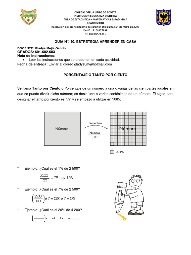 Guia 10 - Estadistica - Grado Sexto | PDF