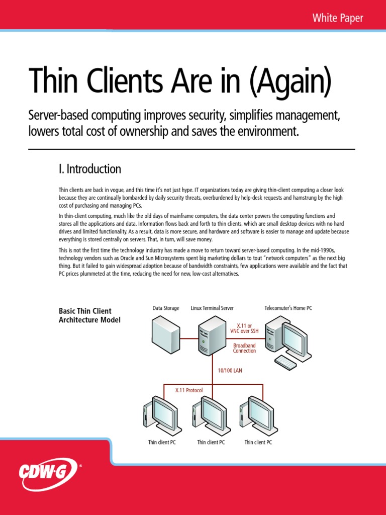 Thin Clients Are in (Again) | PDF | Operating System | Microsoft Windows