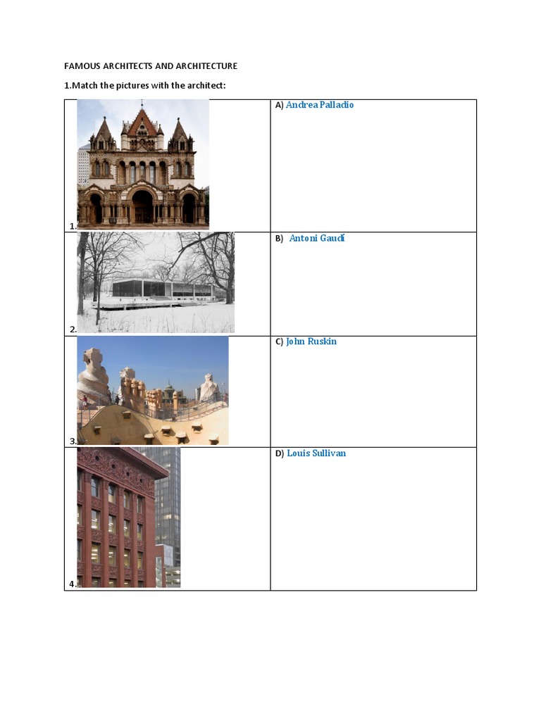 FAMOUS ARCHITECTS AND ARCHITECTURE Intro | PDF | Style | Economic Sectors