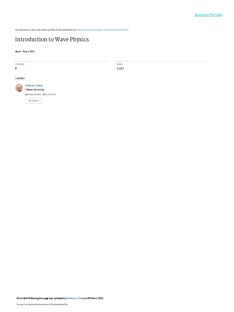 Intro To Wave Physics | PDF | Waves | Wave Equation