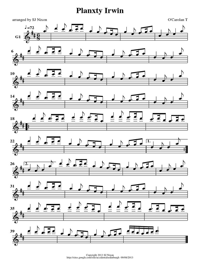 Planxty Irwin Score and Parts | PDF