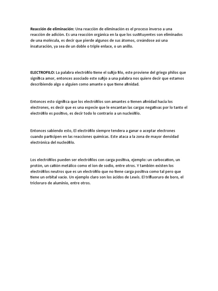 Nucleófilo y electrófilo en reacciones | PDF | Enlace químico | Química ...