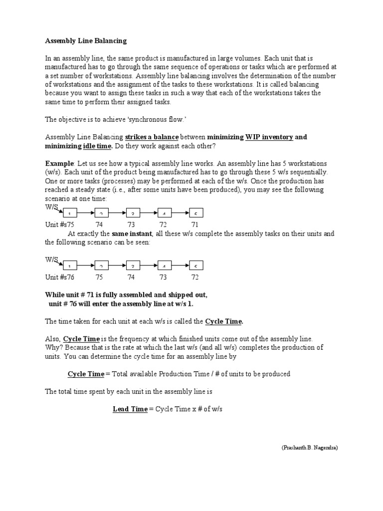 Assembly Line Balancing Optimization Pdf Algorithms Theoretical
