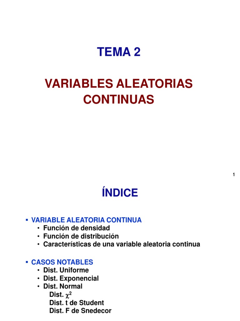 TEMA 2. Variable Aleatoria Contin | PDF | Distribución normal | Distribución de probabilidad