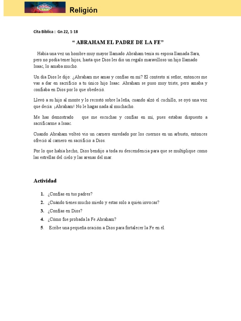 Abraham Padre de La Fe | PDF