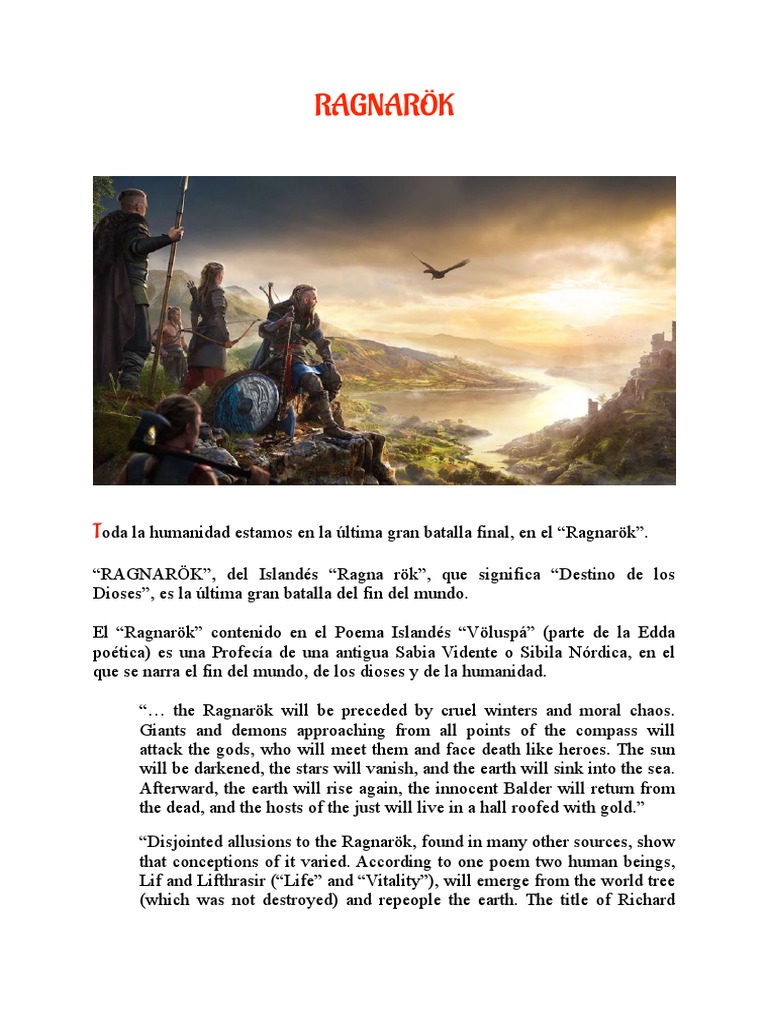 Profecía del Ragnarök: Fin del Mundo | PDF | Víspera | Mitología nórdica