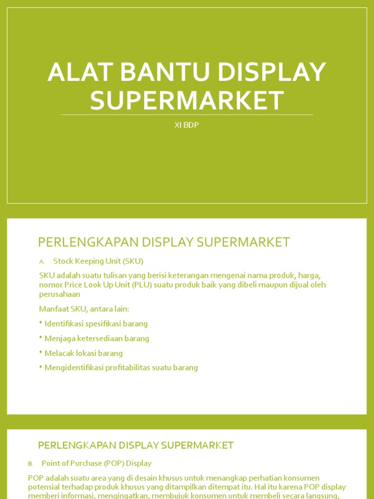 Alat Bantu Display Supermarket | PDF | Bisnis
