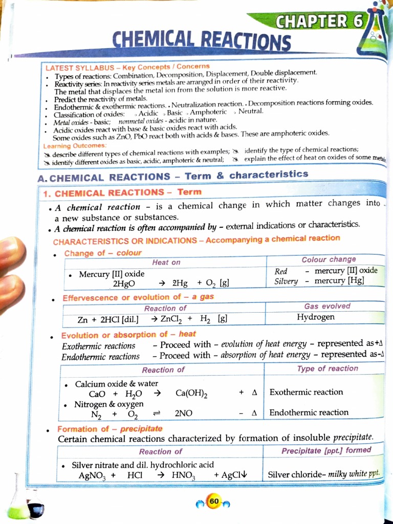 Chemical Reactions: Chapter 6A | PDF | Chemical Reactions | Oxide