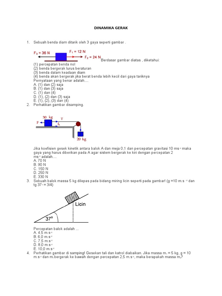 Dinamika Gerak | PDF | Sains & Matematika