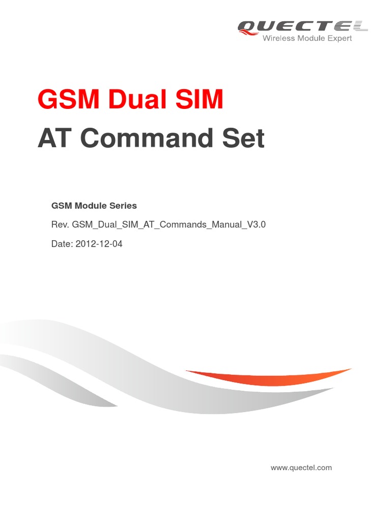 GSM Dual Sim: AT Command Set | PDF | Gsm | Telecommunications