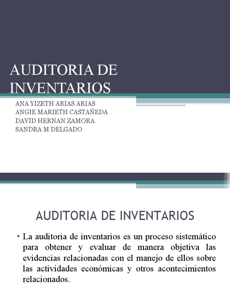 Auditoría de Inventarios: Proceso y Objetivos | PDF