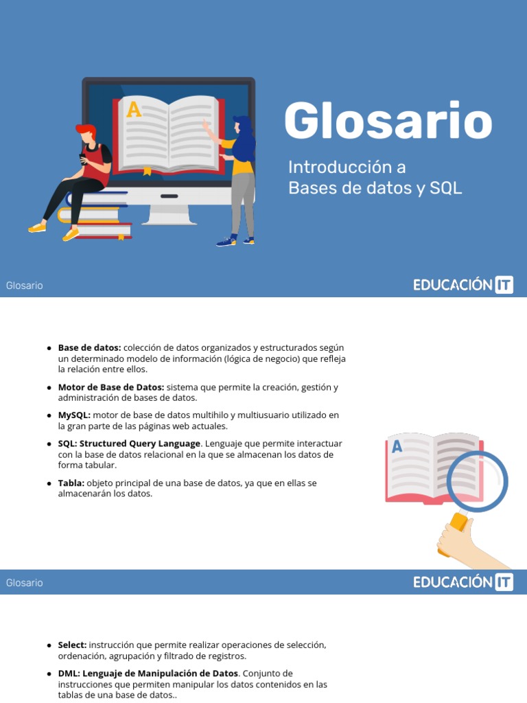 Glosario de Bases de Datos y SQL | PDF