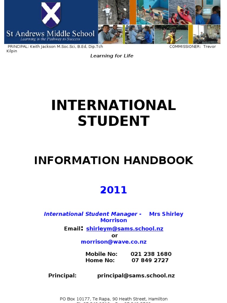 Information Handbook Int Students | PDF | Legal Guardian | Schools