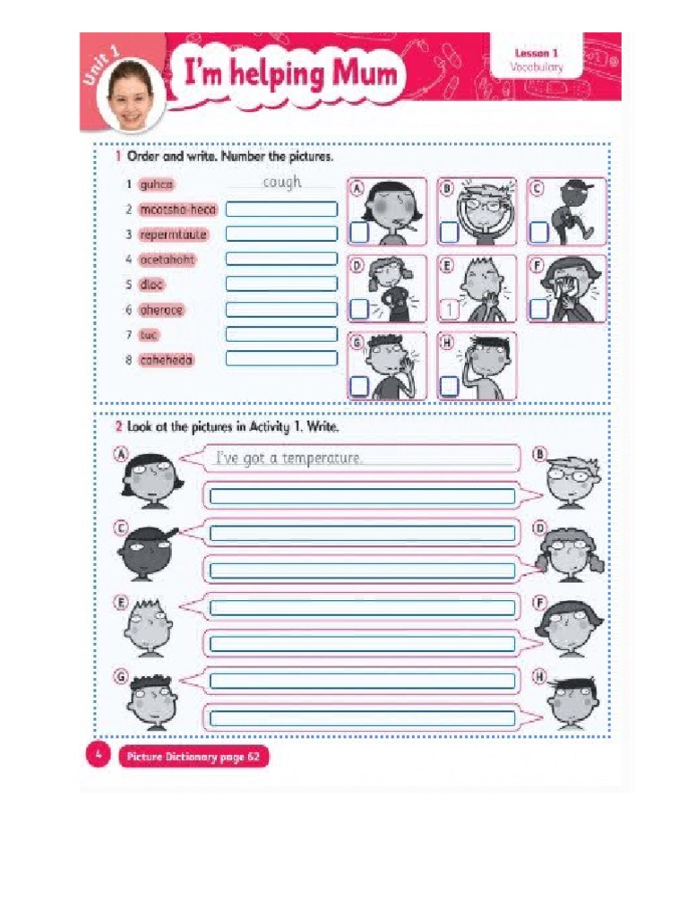 Learn With Us 4 - Unidad 1 (I'm Helping Mum) Activity Book | PDF