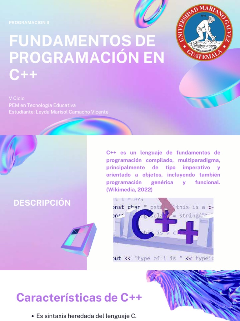 09579b80566d349b2f93 | PDF | C ++ | Lenguaje de programación