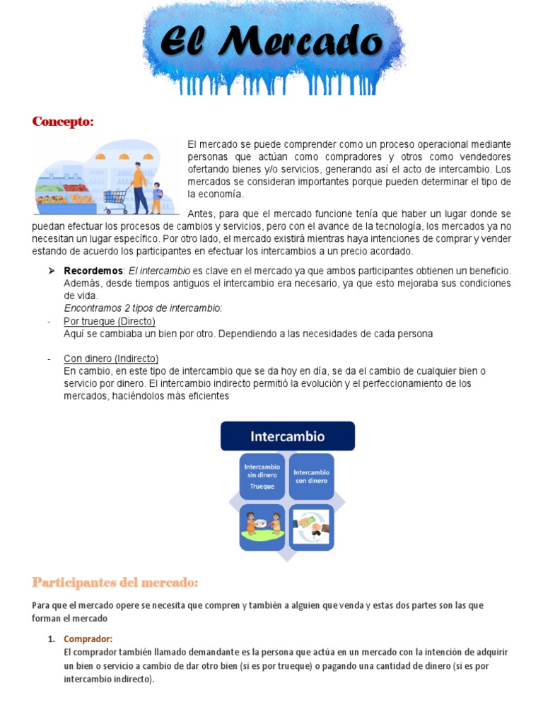 Tipos y Funciones del Mercado Económico | PDF | Mercado (economía ...