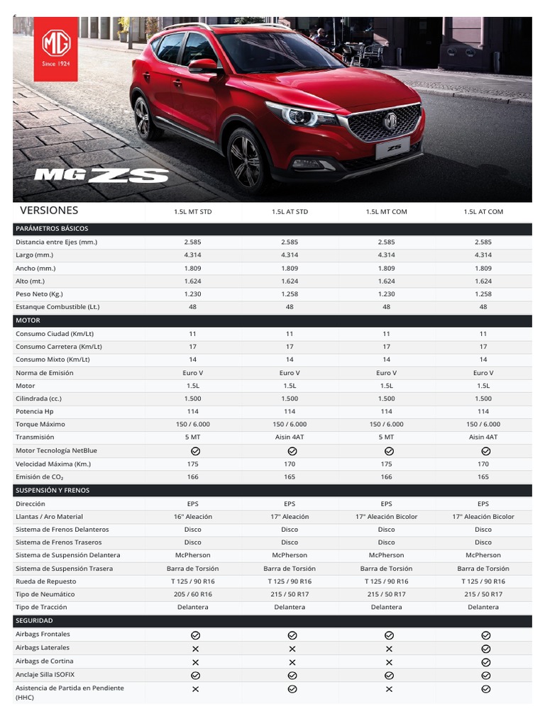 Brochure MG Zs | PDF | Automotive Technologies
