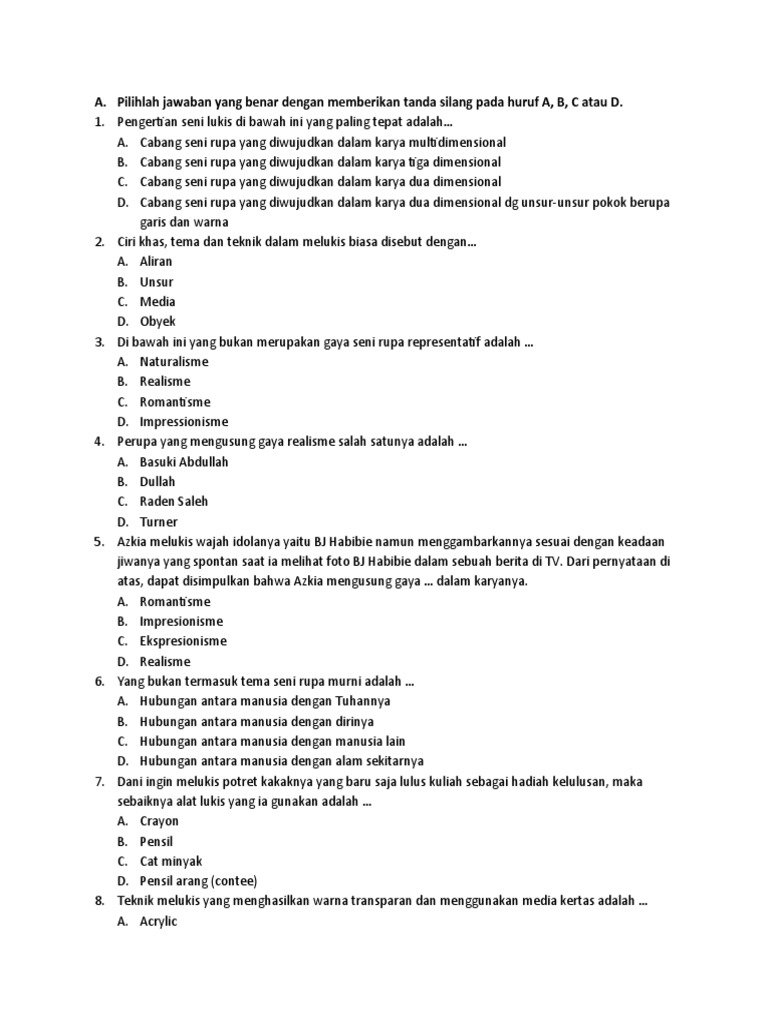 Soal Pas SBK 9 | PDF