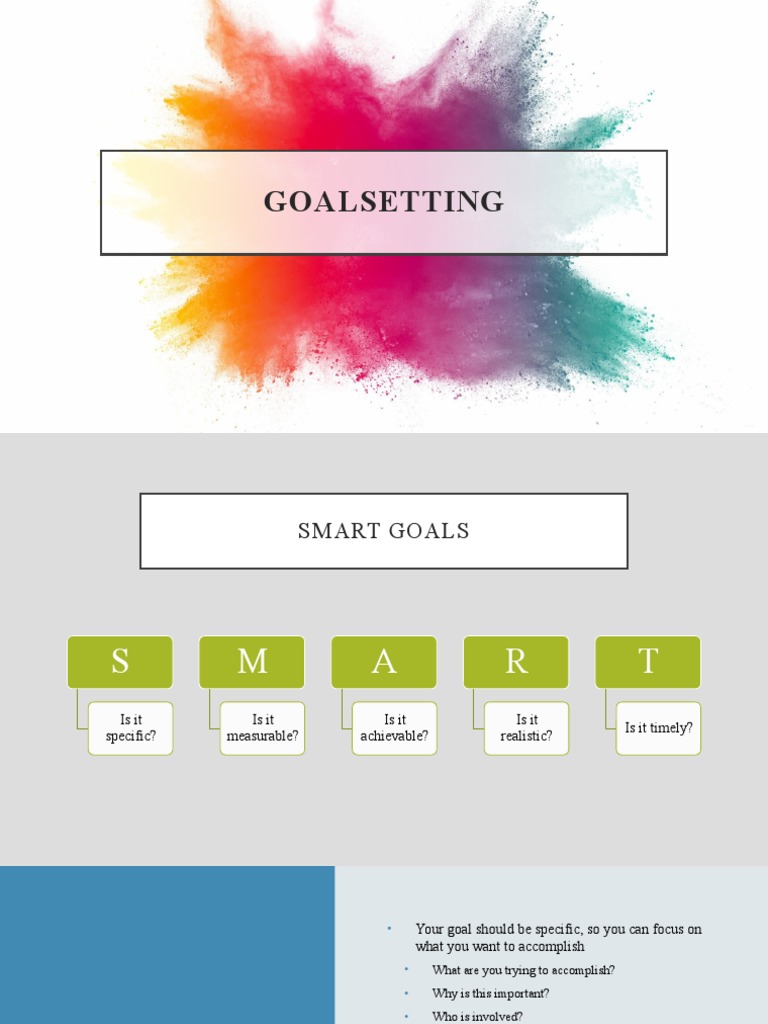 Smart Goals | PDF | Goal | Cognition