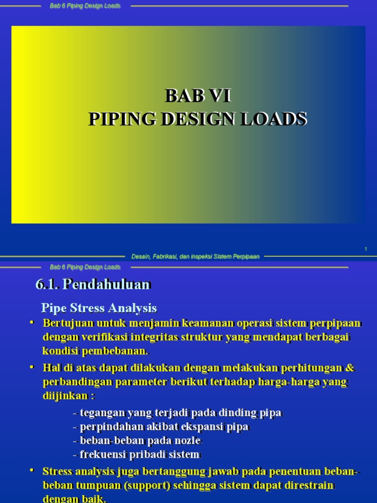 Piping Design Loads | PDF