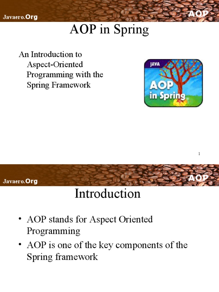 AOP in Spring: An Introduction To Aspect-Oriented Programming With The Spring Framework | PDF ...