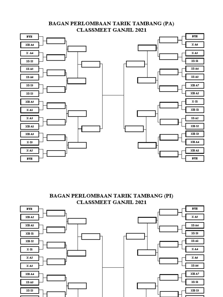Bagan Perlombaan Tarik Tambang | PDF