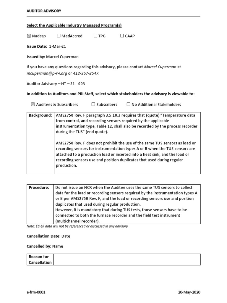 Aa HT 21-003 HT Sensor Dual Function As Tus and Load or Record | PDF
