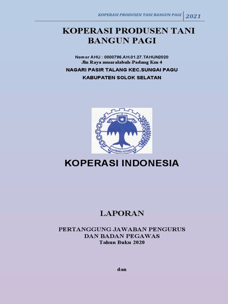 Contoh Laporan Rat Koperasi | PDF