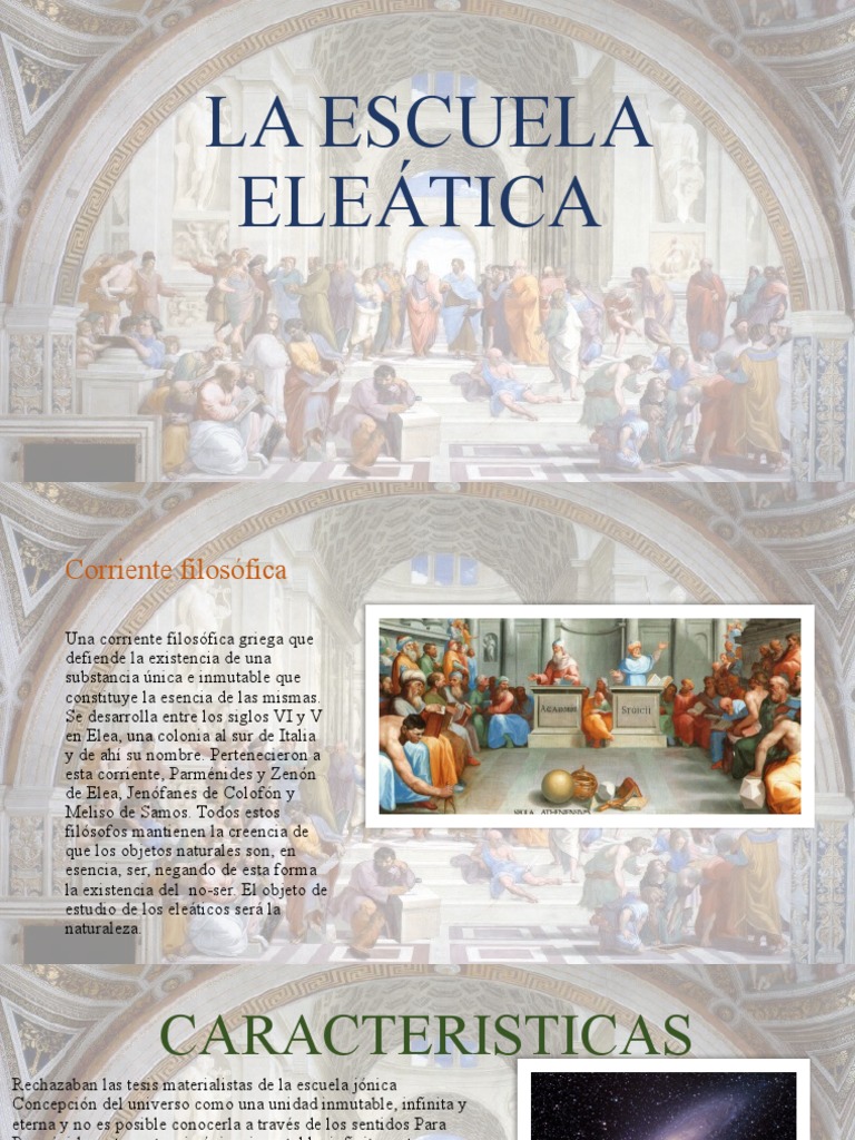 La Escuela Eleática | PDF | Filosofía griega antigua | Movimientos ...