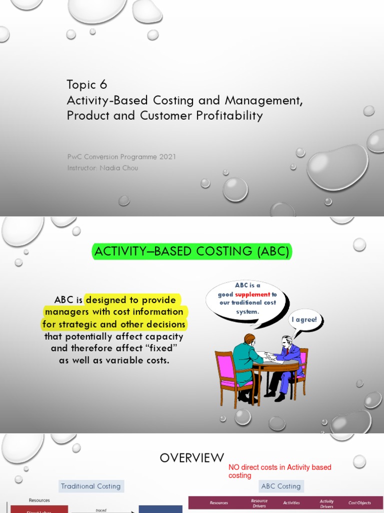 Topic 06 - Activity-Based Costing - Cost and Management Accounting ...