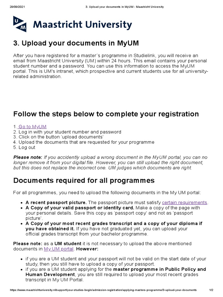 Upload Your Documents in Myum | PDF | Passport | Identity Document