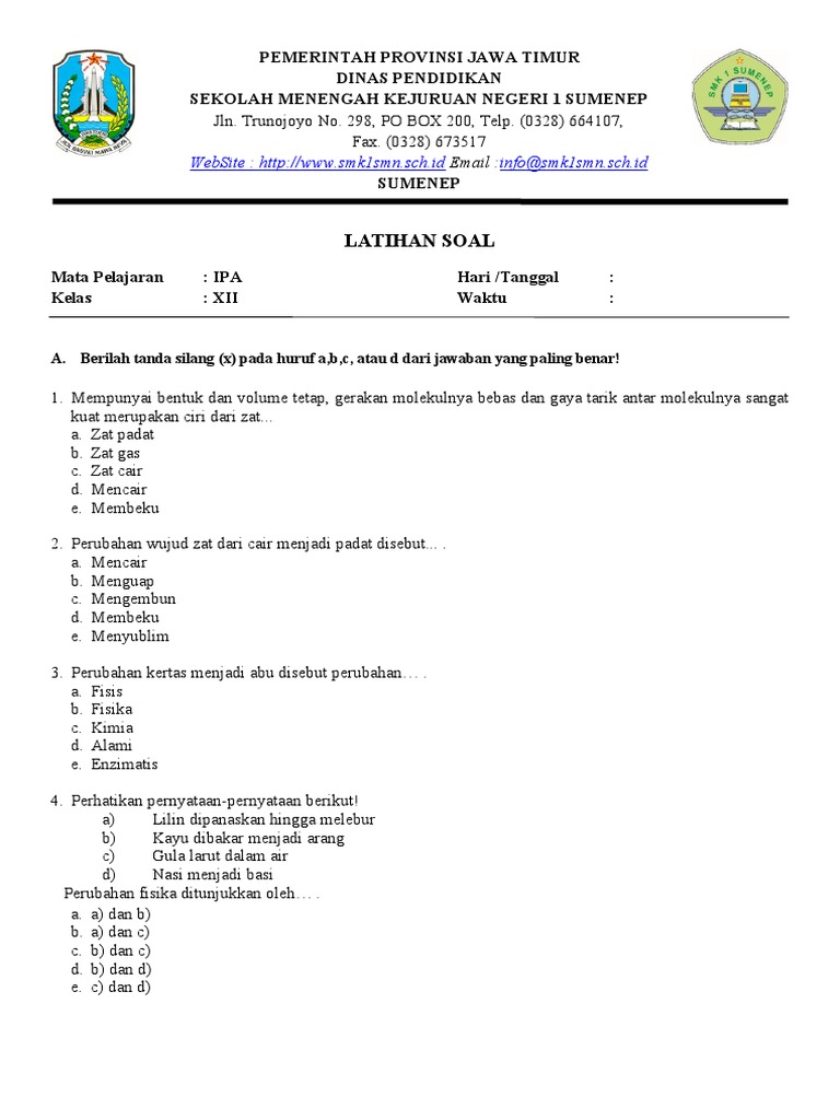 Latihan Soal Ipa (Akl, Otkp, BDP) | PDF