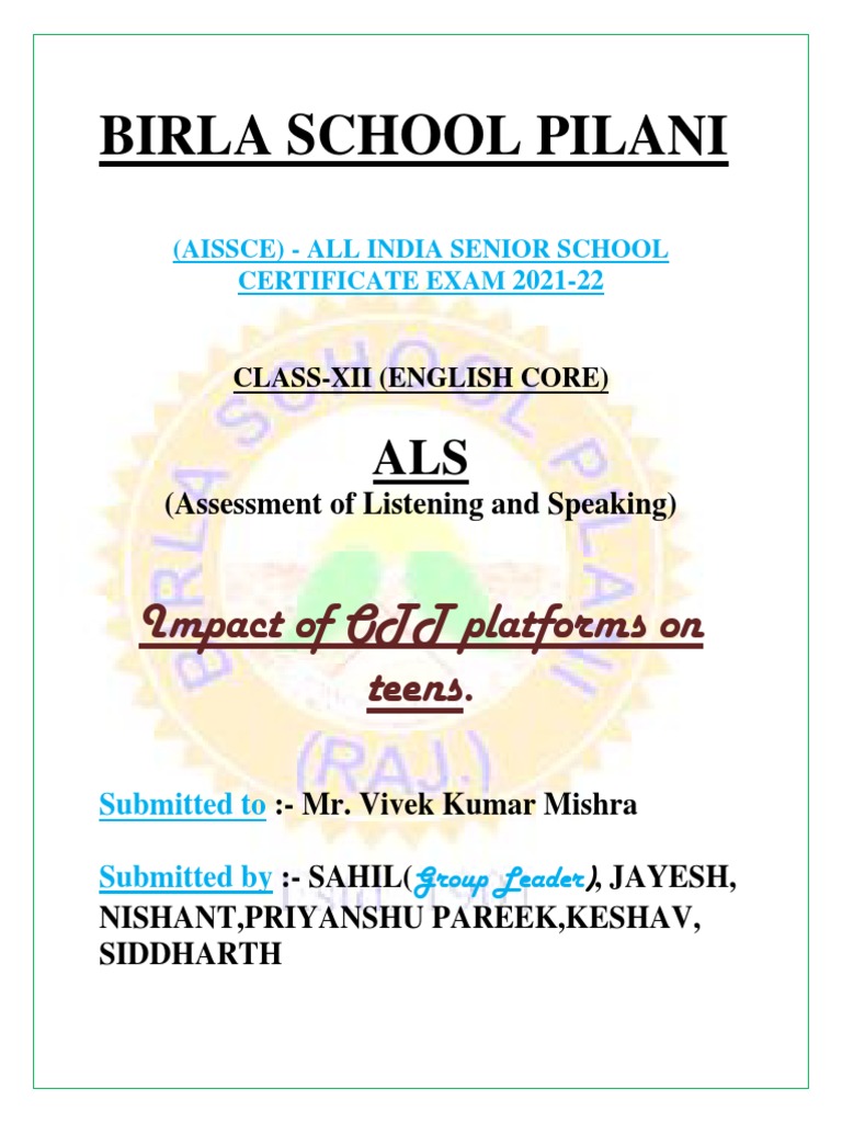 Impact of Ott Platforms On Teen | PDF | Video On Demand | Streaming Media