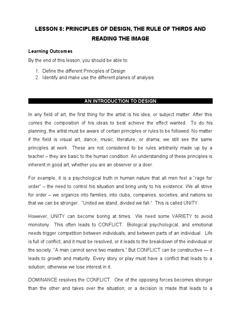 Art Appreciation Module 1 Lesson 8 | PDF | Composition (Visual Arts) | Symmetry